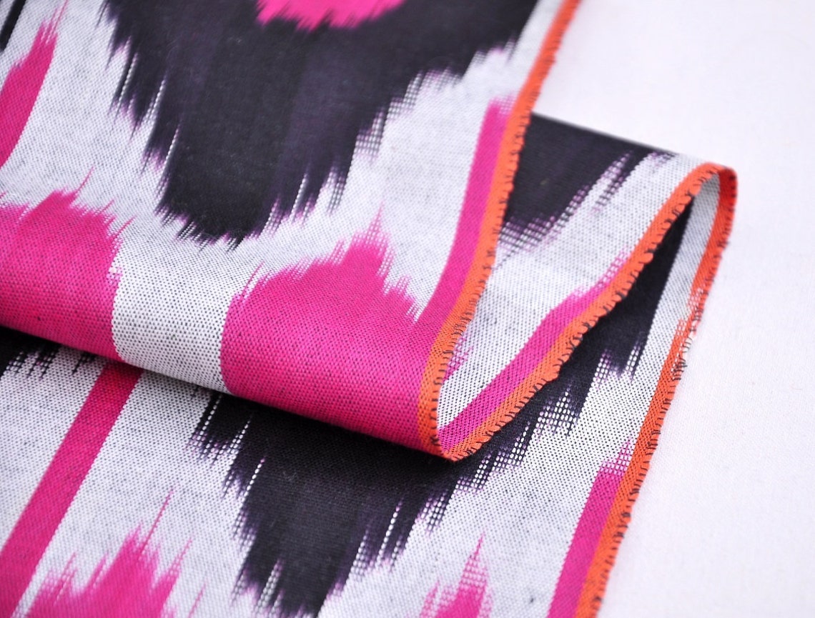 Pink Ikat Fabric Cotton Ikat Fabric by the Yard Upholstery - Etsy