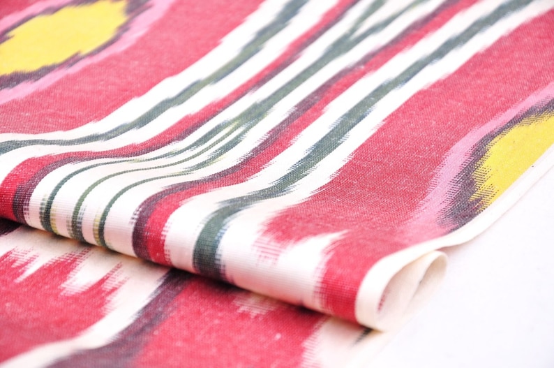Multicolor Silk Ikat Fabric by the Yard Decorative Ikat - Etsy