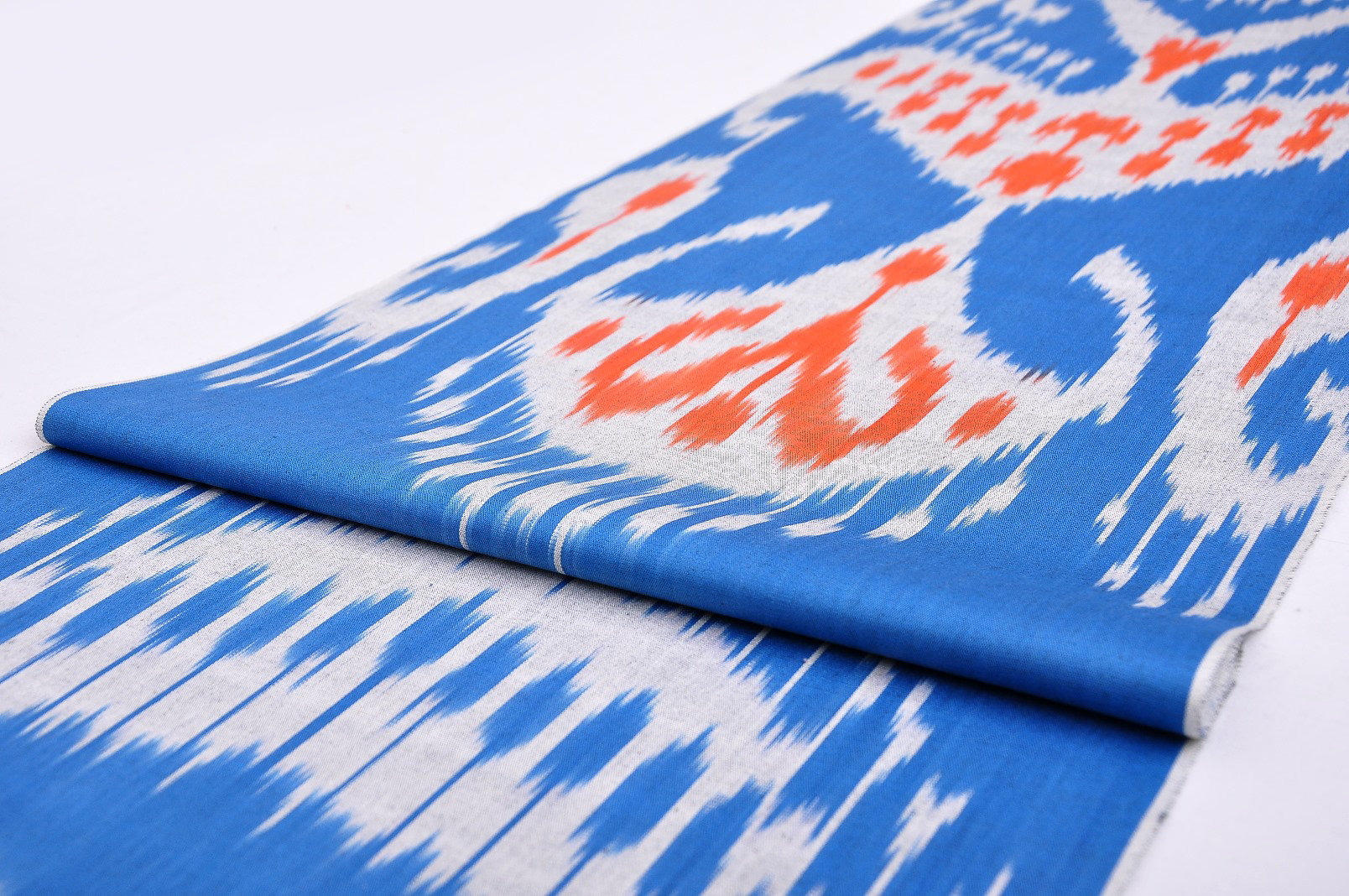 Royal Blue Ikat Fabric, Cotton Ikat Fabric by the Yard, Upholstery ...