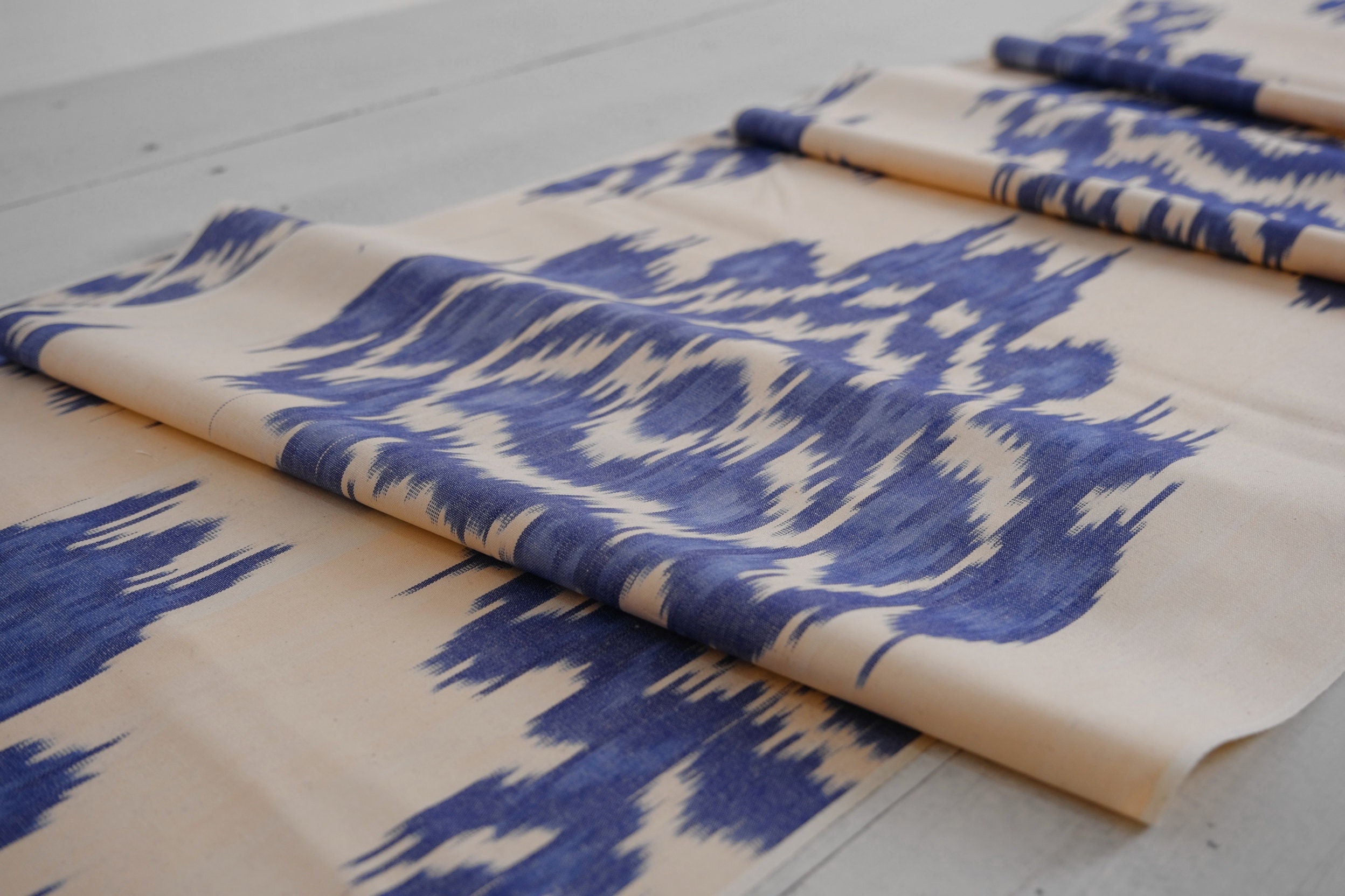 Blue Ikat Fabric Ikat Cotton Ikat Fabric Upholstery Fabric - Etsy