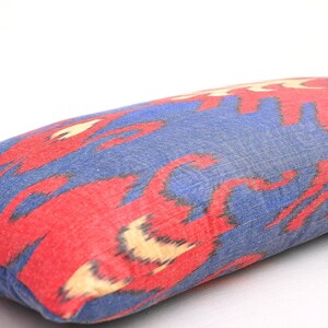 Blue and Red Long Body Pillow, Silk Long Body Pillow Covers, Bedroom ...