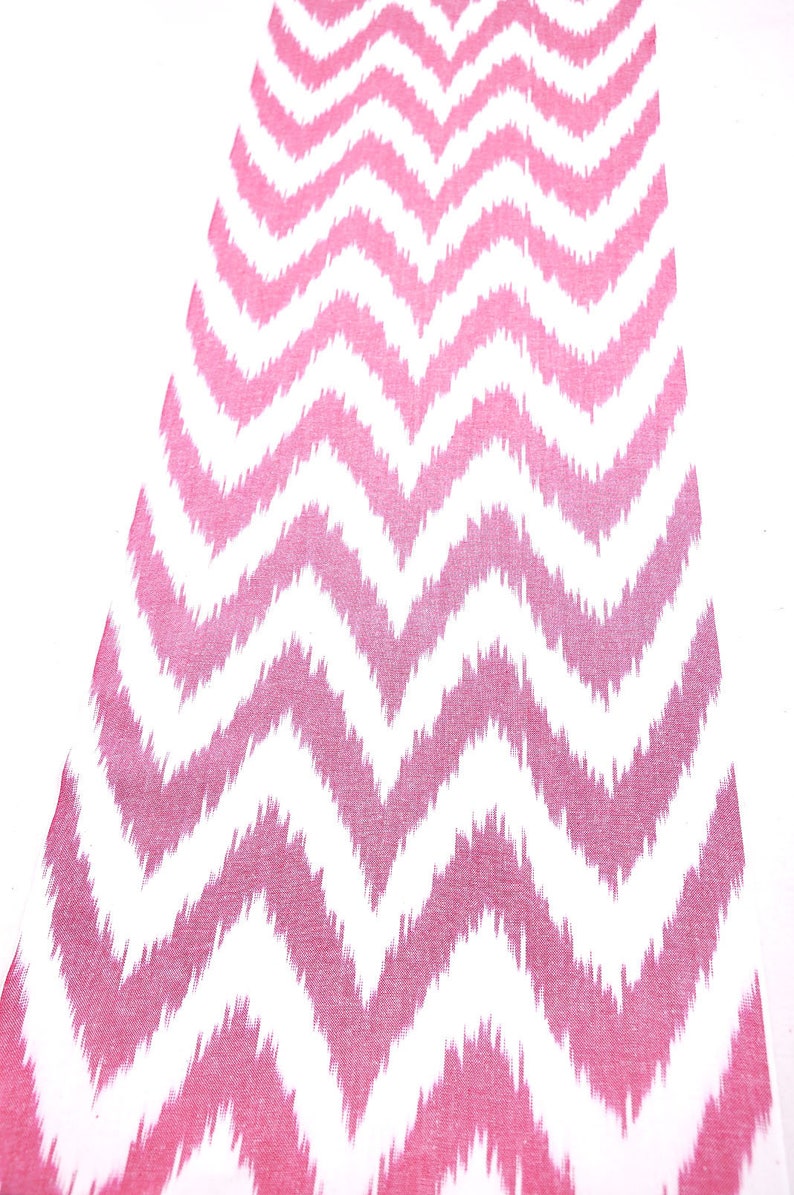 Pink Chevron Ikat Fabric Cotton Ikat Fabric by the Yard - Etsy