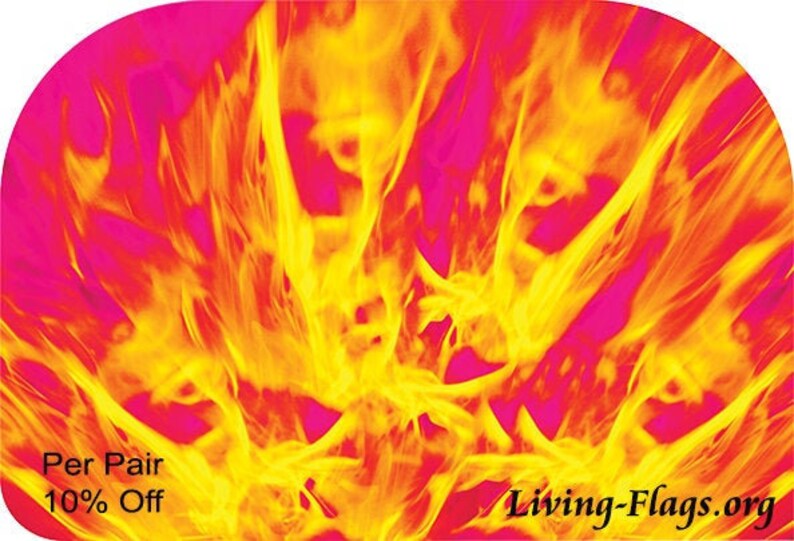 Flame Multiplied Printed Habotai Silk Quill Wing Flags - Etsy
