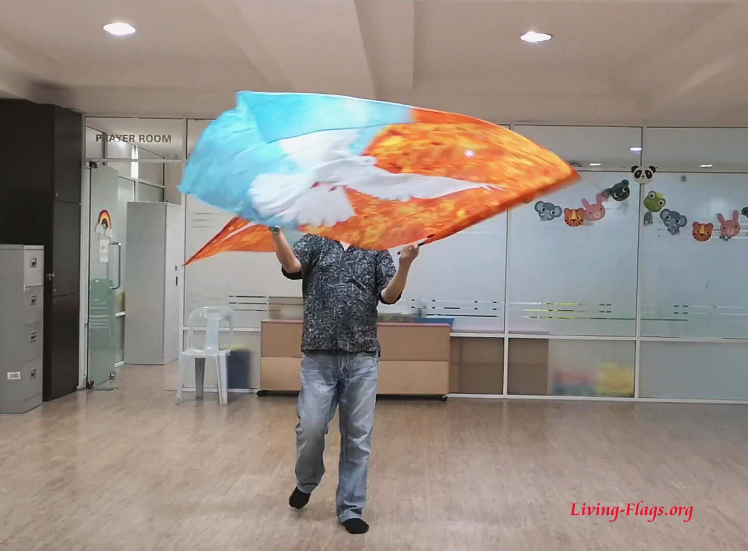 Symbol of the Holy Spirit Silk Printed Worship Flags | Etsy