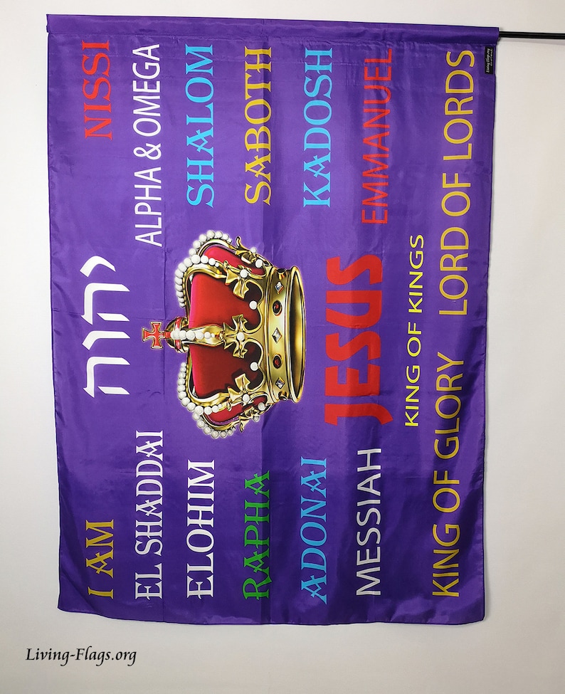 Names of God Ii Silk Printed Worship Flags - Etsy