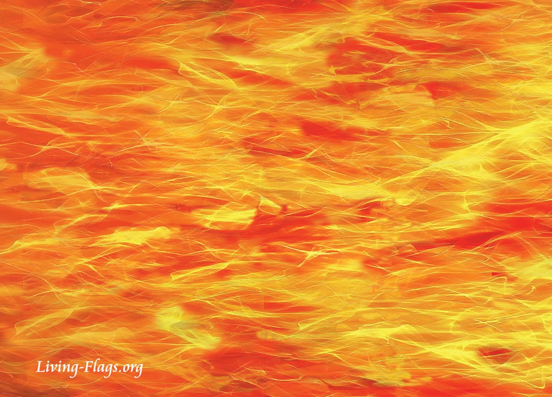 Roaring Fire - Printed Harbotai Silk Flag - Etsy