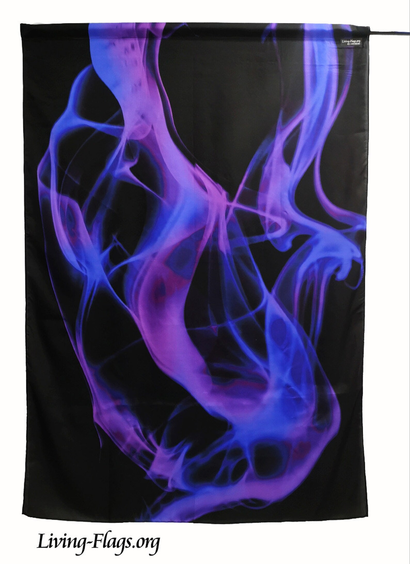 Holy Fire - Blue/purple - Silk Printed Worship Flags - Etsy