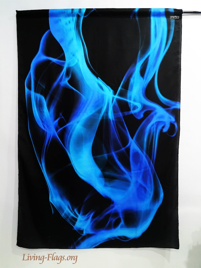 Holy Fire Blue Silk Printed Worship Flags - Etsy