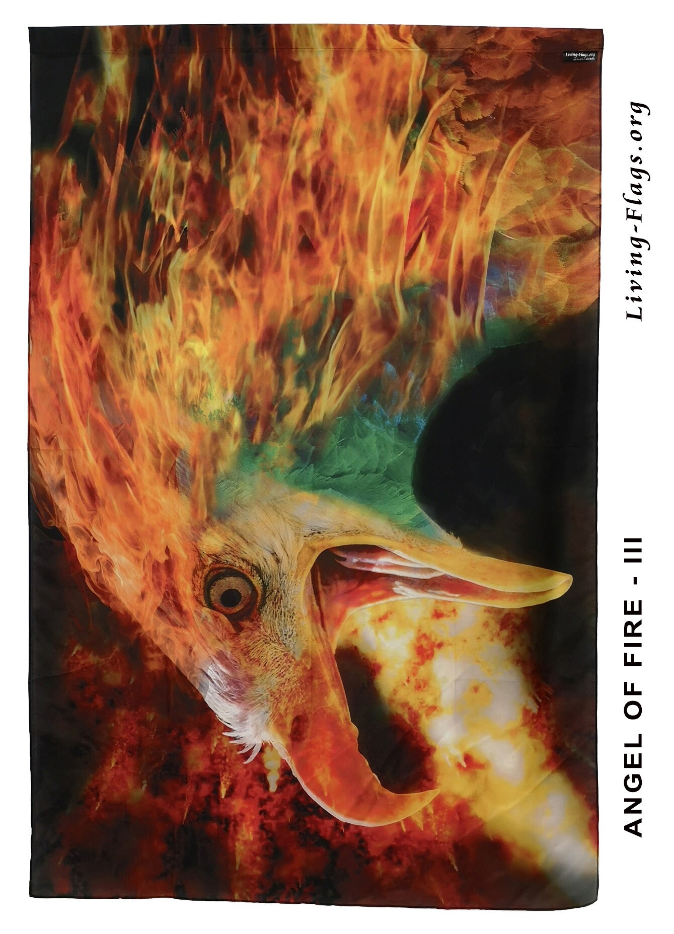 Angel of Fire III Silk Printed Worship Flags | Etsy