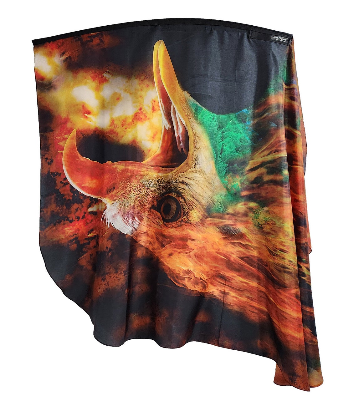 Angel of Fire - III - Wing Worship Flags - Silk Printed Quill Wing ...