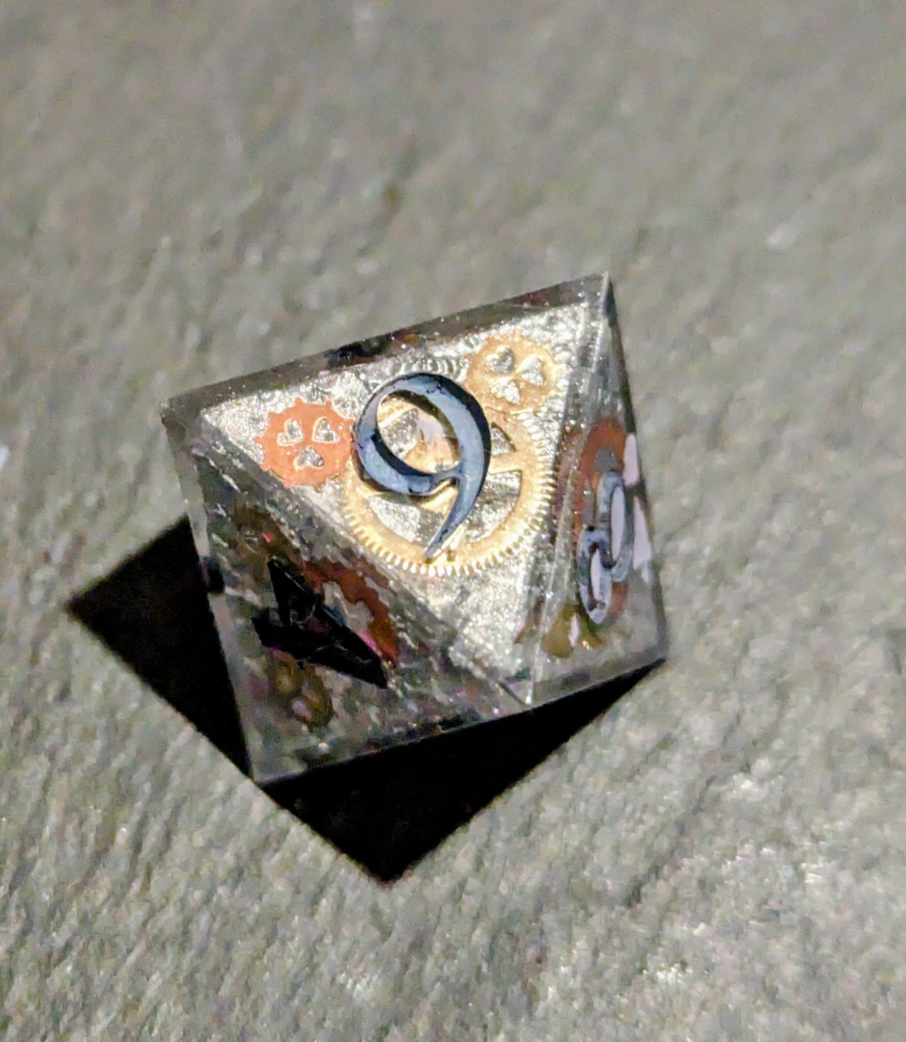 Clockwork Soul Steakpunk Cogs 7 Pcs Polyhedral Resin Dice Set, Dungeons ...