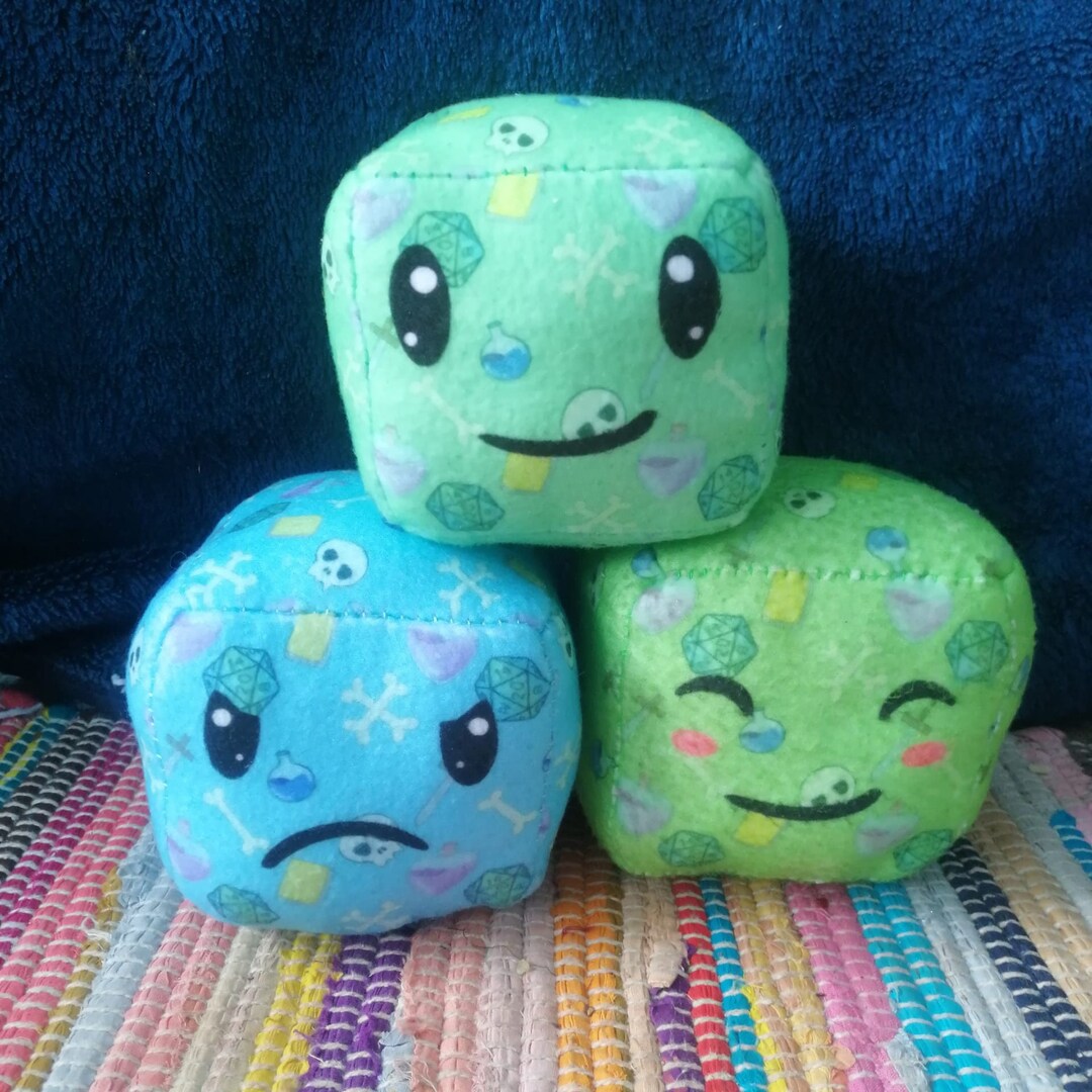 Hand-sewn Gelatinous Cube Plushie, Large D&d Monster Squishable. Gamer ...