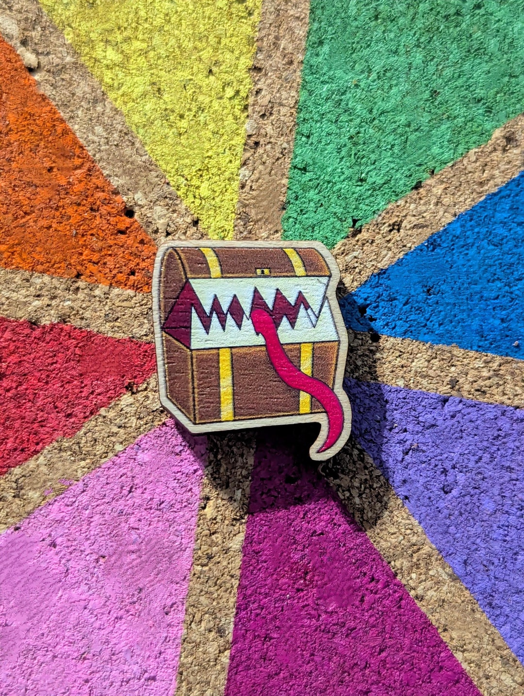 Mimic Treasure Chest Wooden Pins Dungeons and Dragons Monster Creature ...