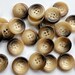 8x Traditional Aran Buttons, Various Sizes 11mm-30mm, Brown & Cream ...