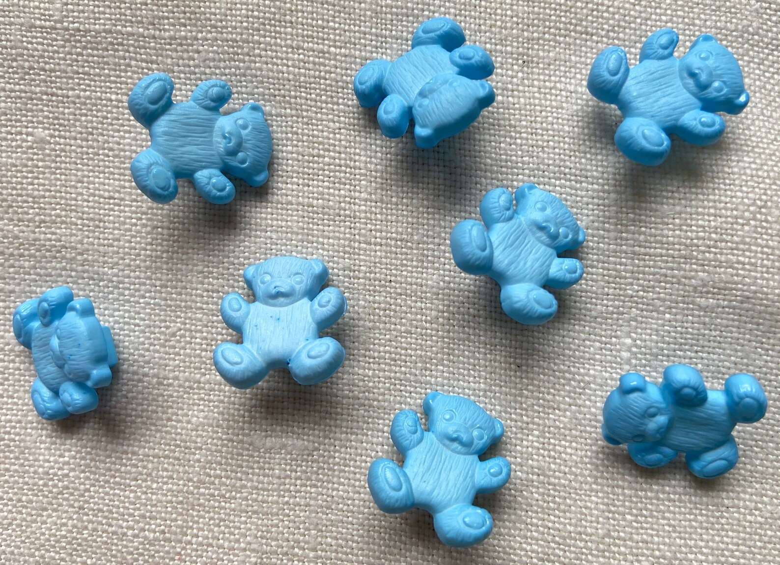 10x Teddy Bear Buttons 15mm Blue Pink White Baby & Child | Etsy