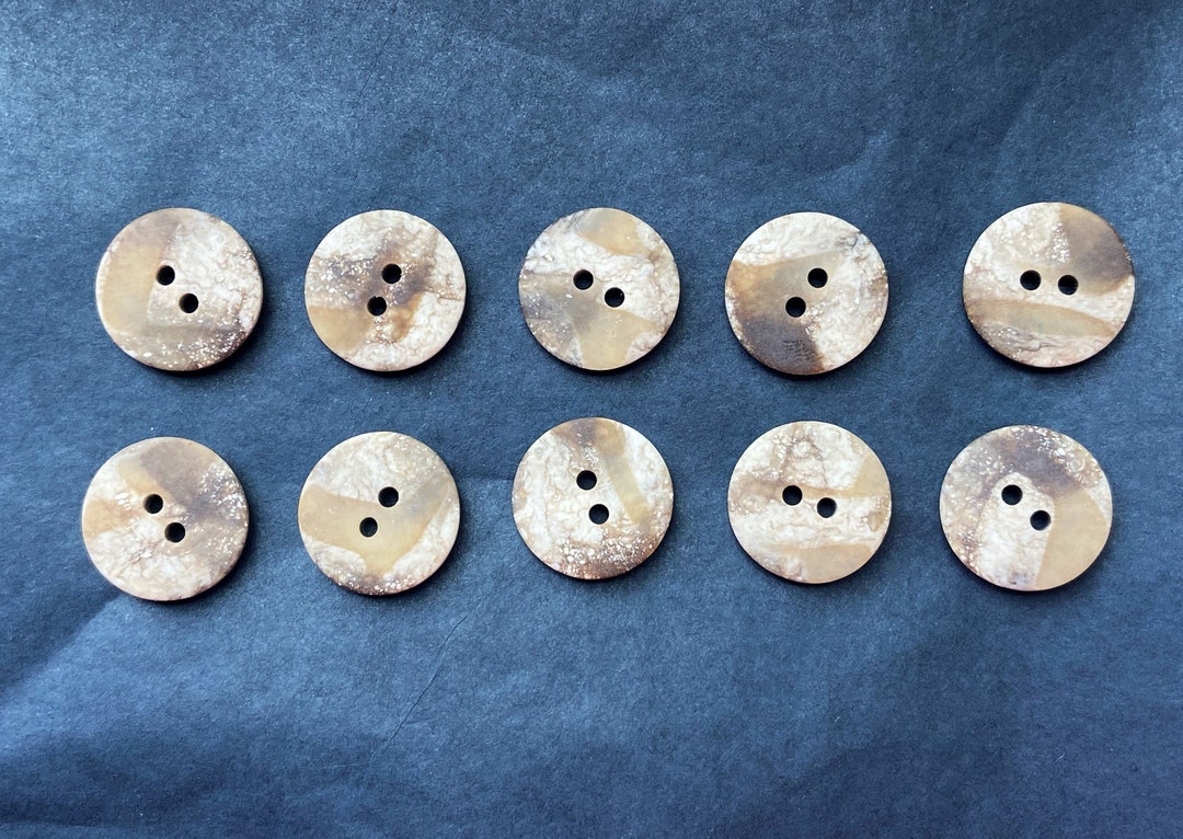 Bulk 20 X 18mm Brown Marl Buttons for Garments, Natural Earth Tones ...