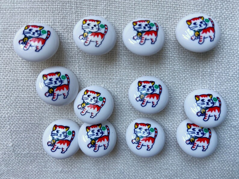 10x Cat Buttons White or Clear 15mm Baby & Child Picture - Etsy