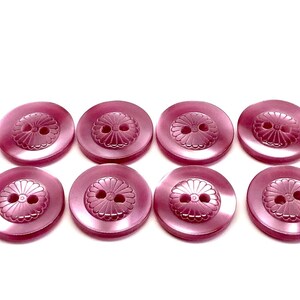 8x Blush Pink or Shell Pink Buttons With Etched Centres, 13mm or 16mm ...