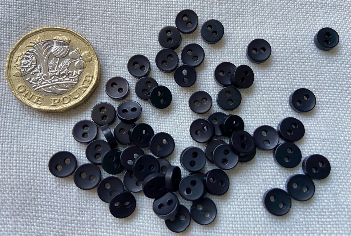 25x Doll & Toy Eye Buttons Tiny Black Buttons 6mm Craft - Etsy