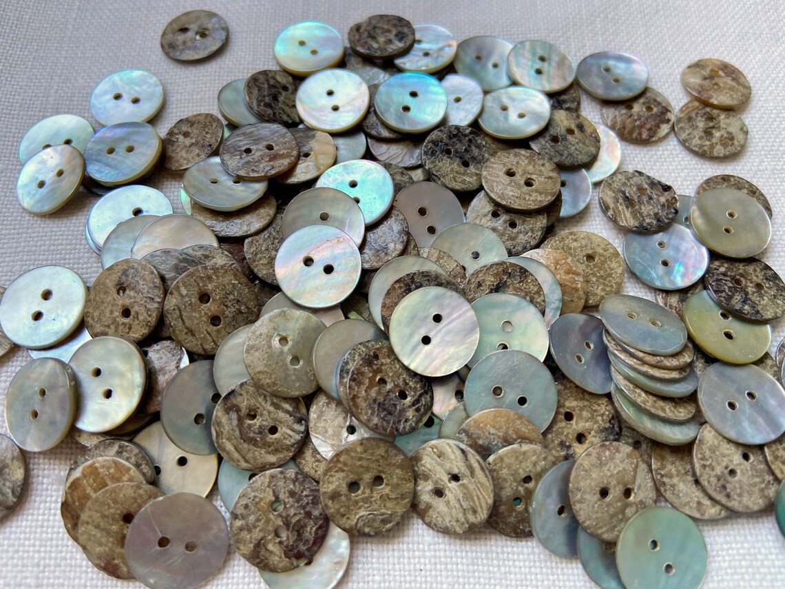24x Natural Shell Buttons 12mm Bulk Buttons Craft Supply | Etsy