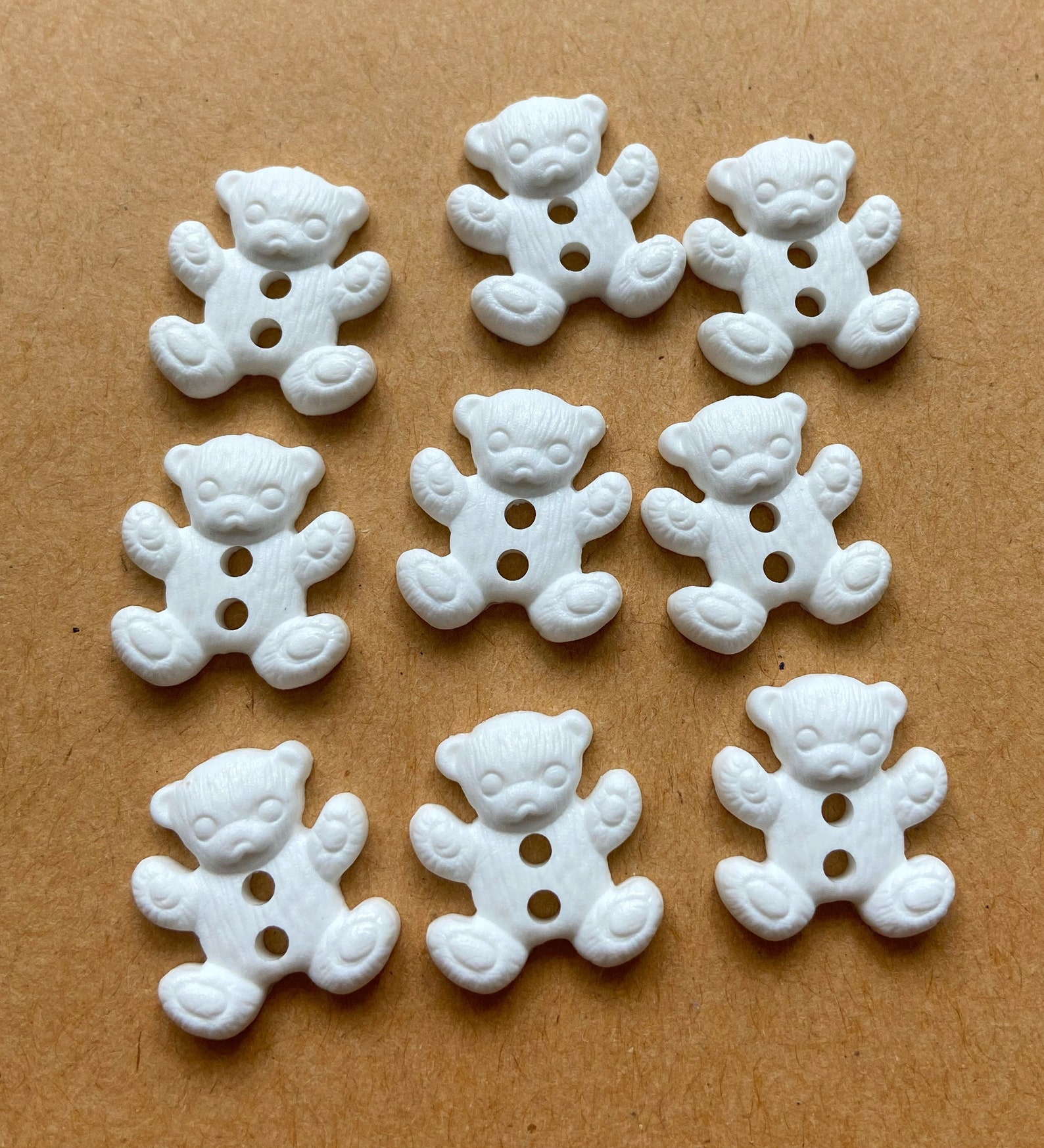 10x Teddy Bear Buttons 15mm Blue Pink White Baby & Child | Etsy