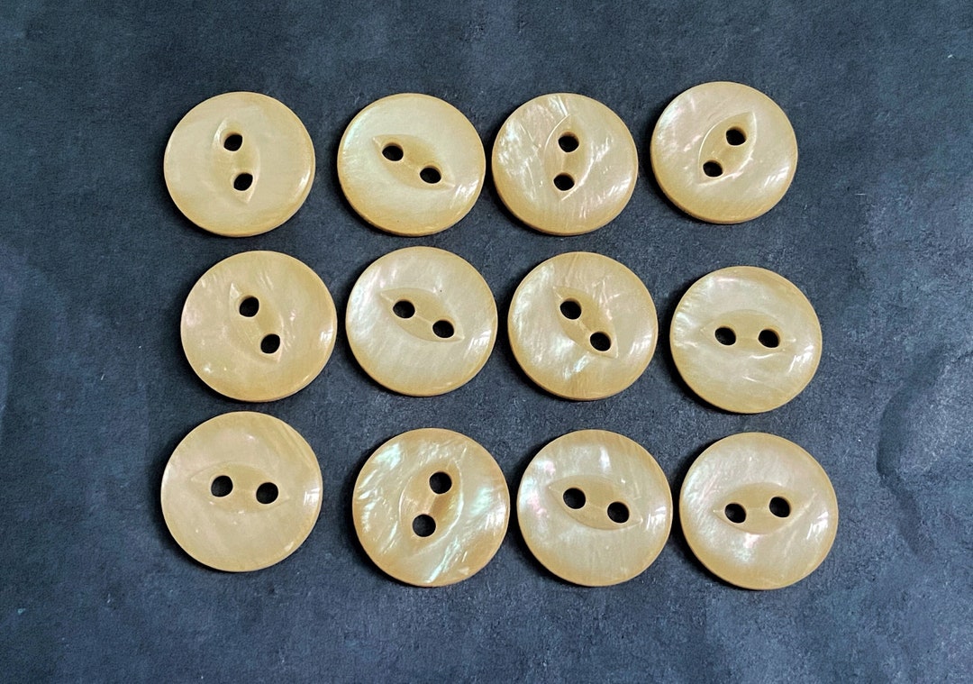 10x 14mm Fawn Beige Fish Eye Buttons Garments, Baby Buttons, Knitting ...