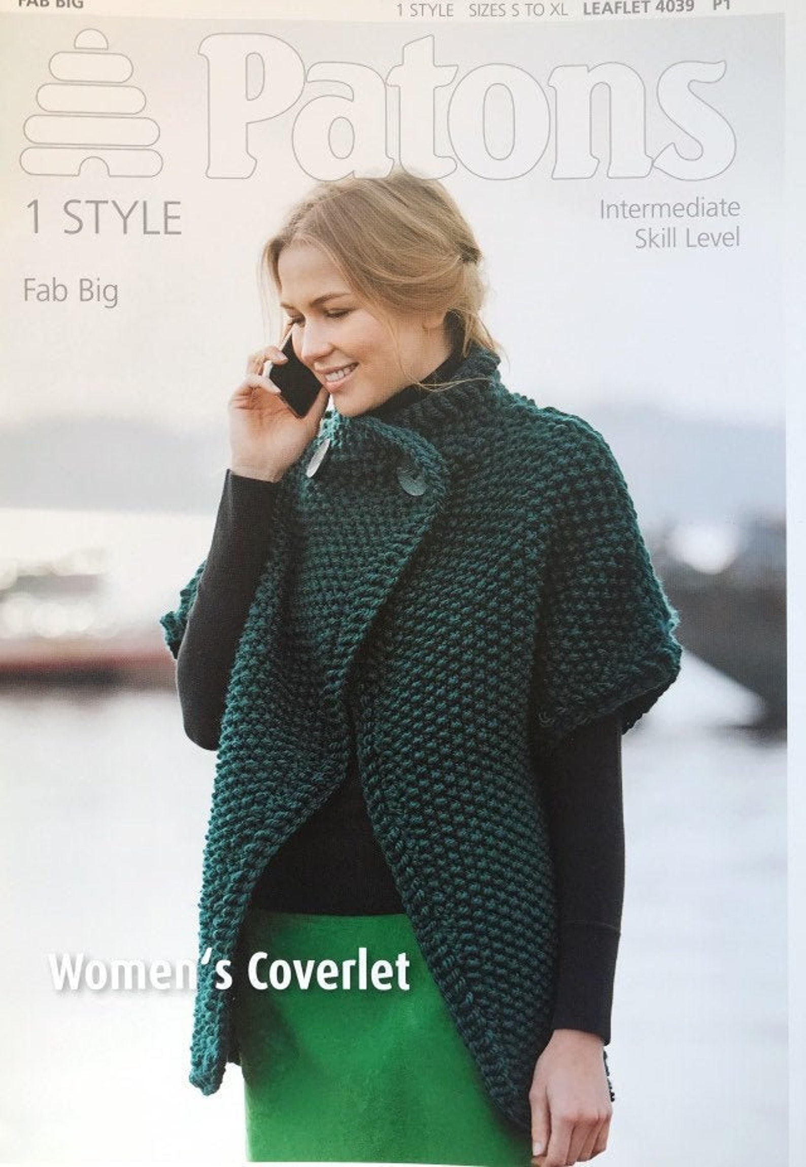 Women's Super Chunky Jacket Coverlet Knitting Pattern | Etsy