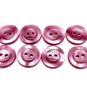 8x Blush Pink or Shell Pink Buttons With Etched Centres, 13mm or 16mm ...