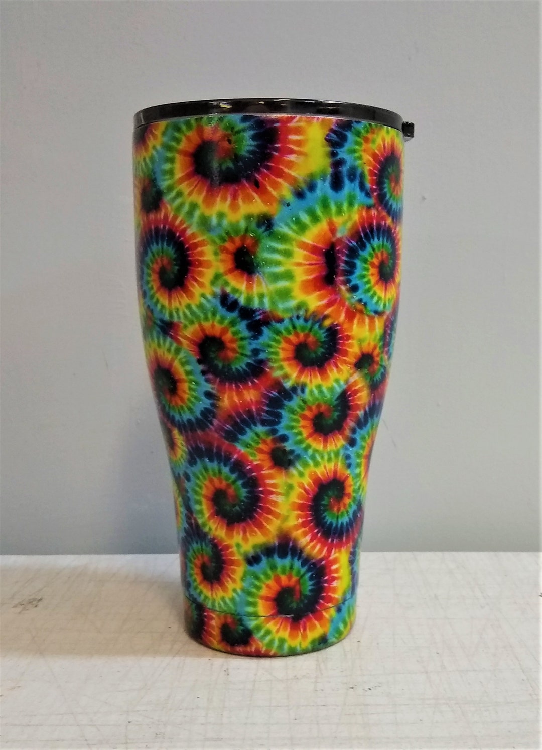 Rainbow Pinwheels Tie Dyed Cups Tumblers - Etsy