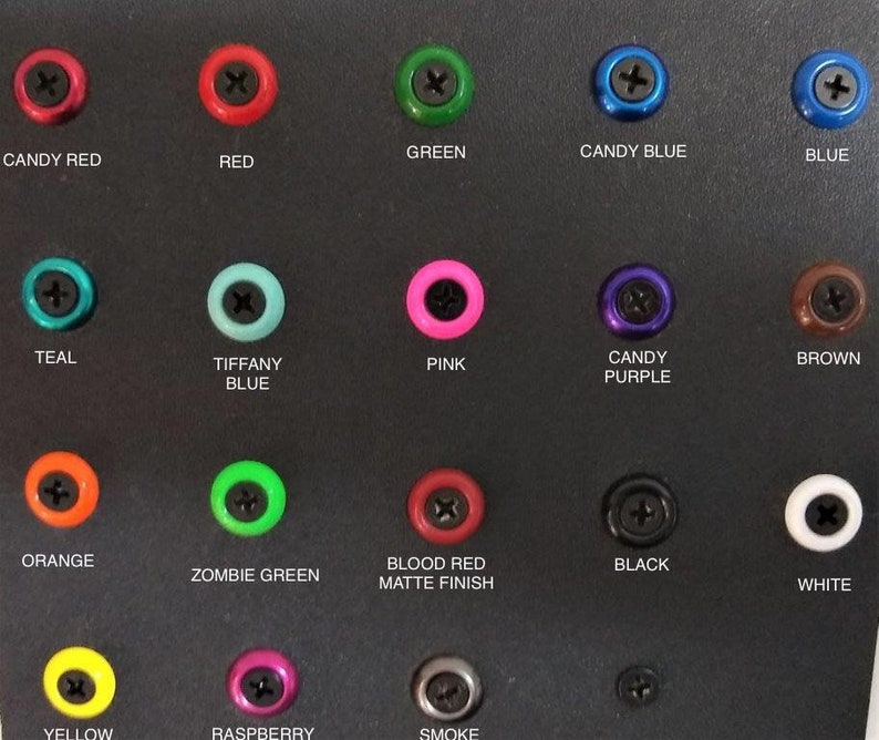 STAINLESS STEEL Powder Coated Colors Finishing Washers for | Etsy