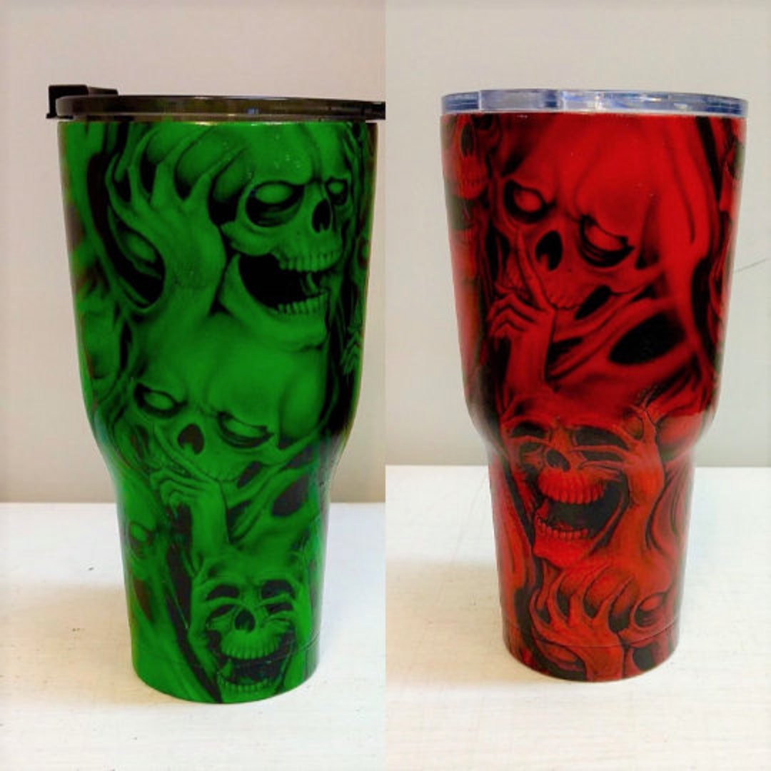 Skulls Evil Cups Tumblers Hydrographics - Color Choice! - Etsy