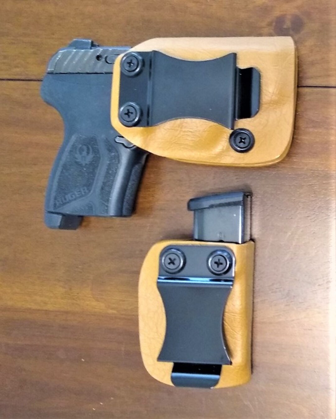 Ruger LCP MAX 380 Brown Leather Kydex Holster -clip Option - Lifetime ...