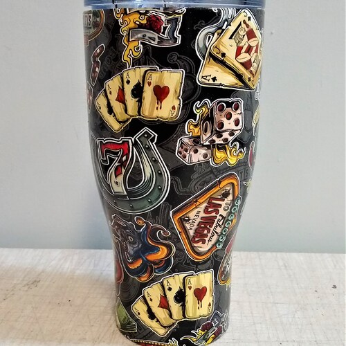 NEW Poker Las Vegas Slots Gambling Cup Tumbler-insulated-free | Etsy