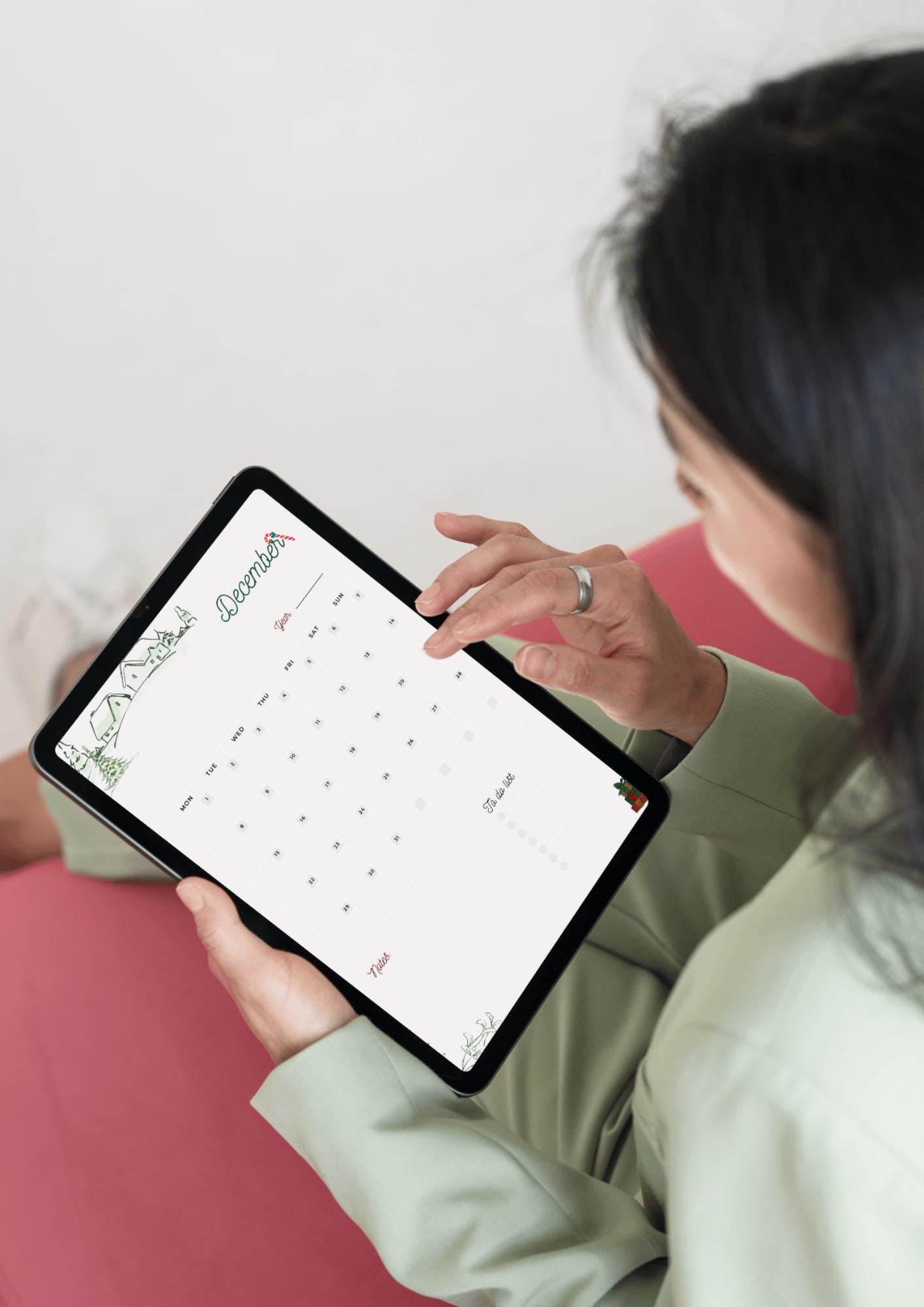 December Calendar Template | Winter Holiday Planner | Goodnotes Digital ...