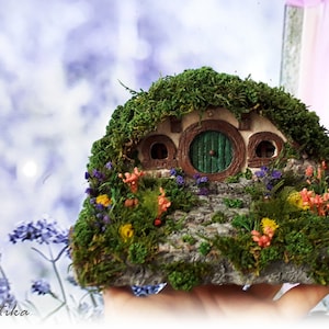 Hobbit House Miniature Diorama, Hobbit Hole, Miniature Shelf Decoration ...