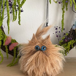 Miniature Fur Cat Figurine, Kitten Figurine, Kitten Plush, Stuffed Fur ...