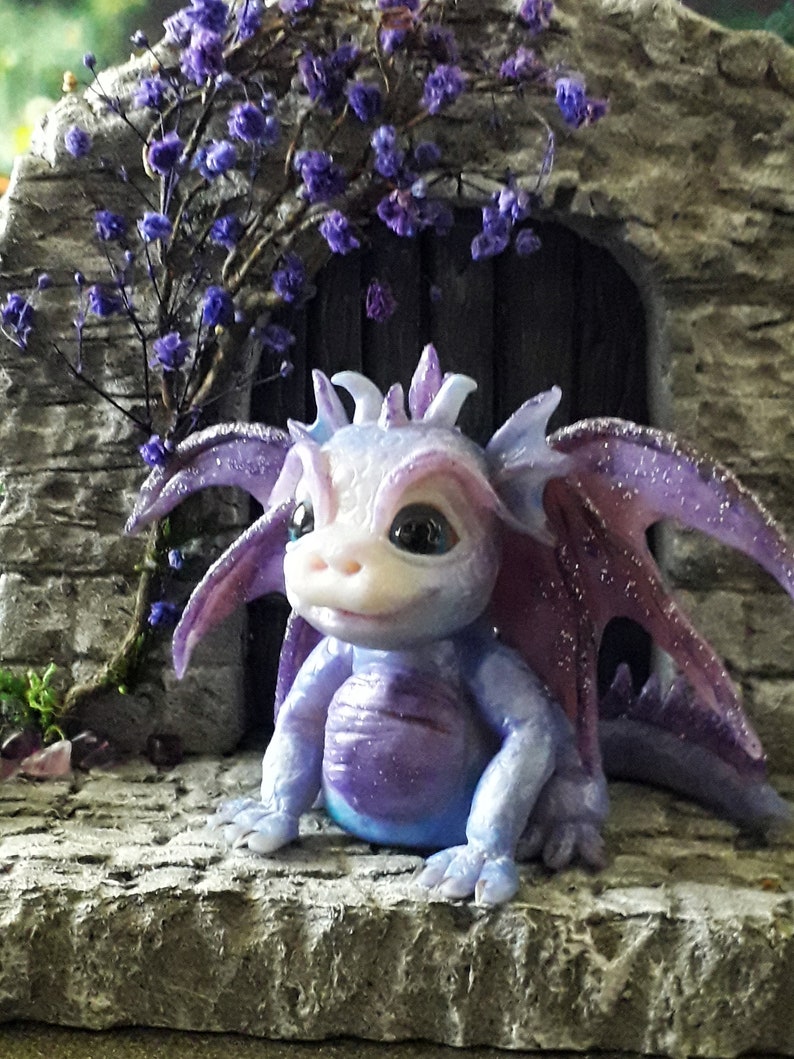 Purple Baby Dragon Cute Baby Dragon One of a Kind Dragon - Etsy
