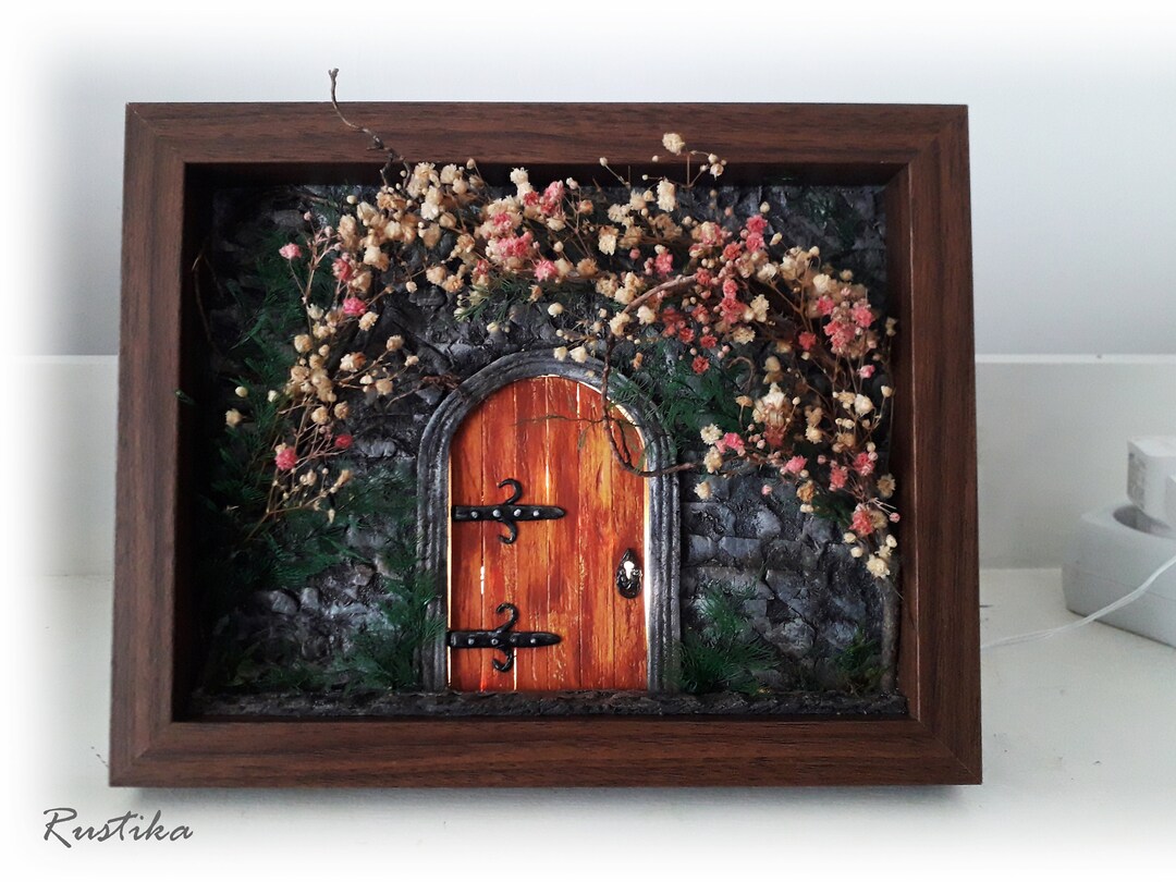Magic Door Framed Diorama, Fairy Door Miniature, Framed Miniature ...