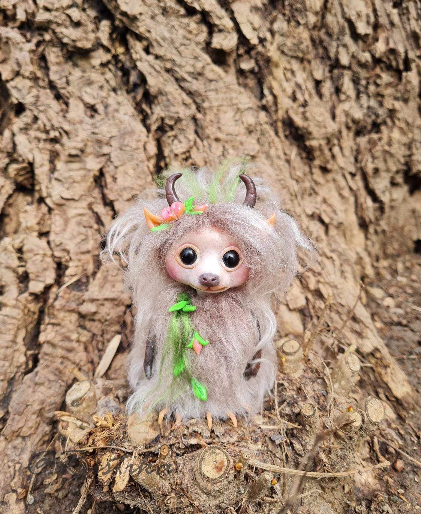Figurine de créature de la forêt faite main : animal fantastique en ...