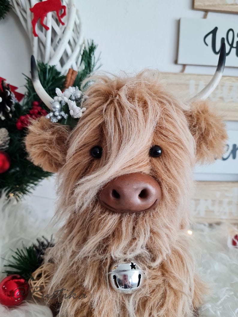 Christmas Highland Cow Decor – Handmade Scottish Highland Cattle ...