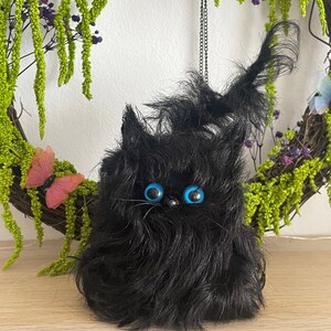 Miniature Fur Cat Figurine, Kitten Figurine, Kitten Plush, Stuffed Fur ...