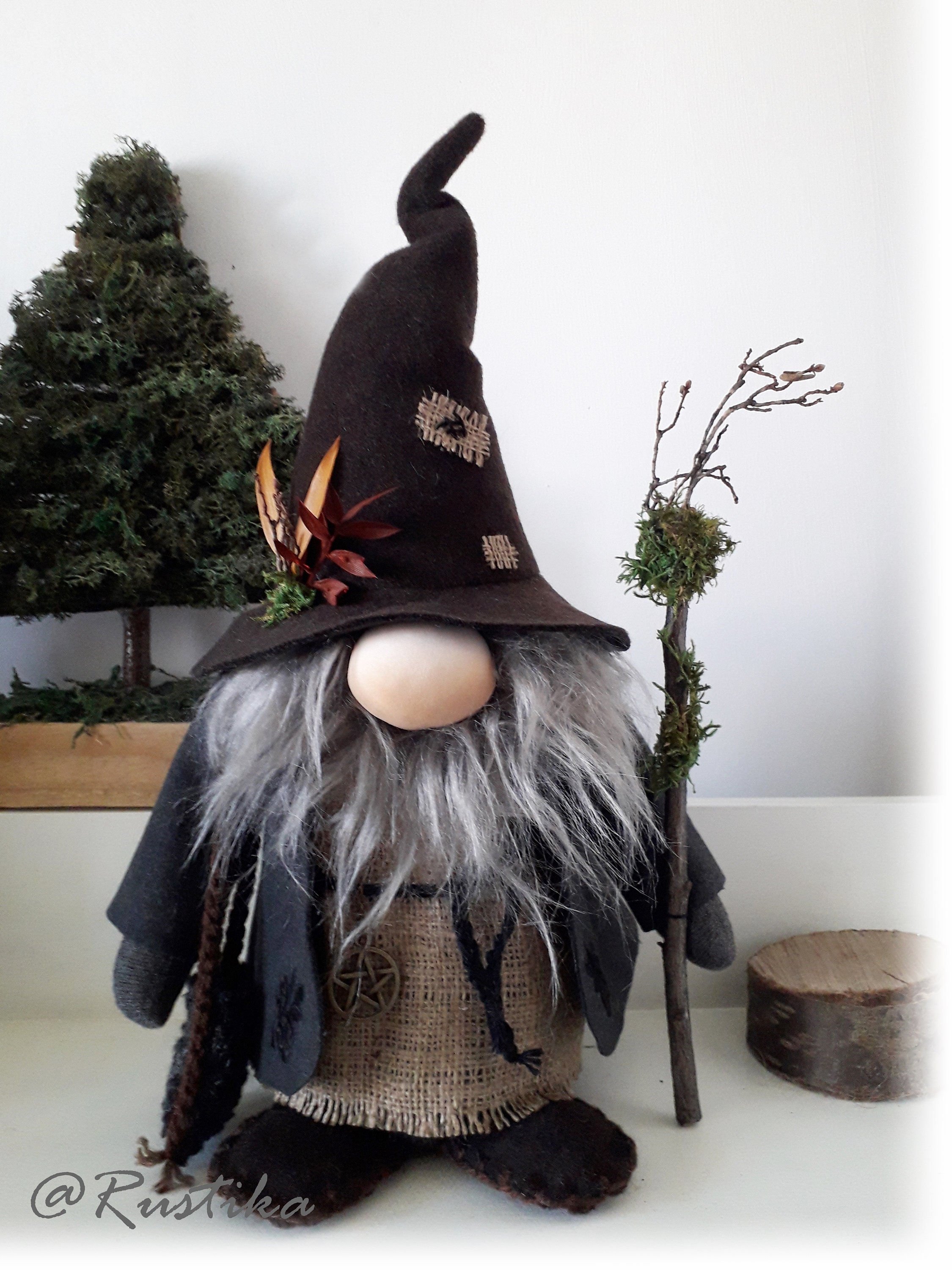Handmade Woodland Wizard Gnome: Cottagecore Home Decor - Etsy