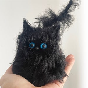 Miniature Fur Cat Figurine, Kitten Figurine, Kitten Plush, Stuffed Fur ...