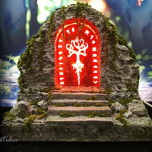 Portal Diorama Magic Door Diorama Runes and Tree of Life - Etsy