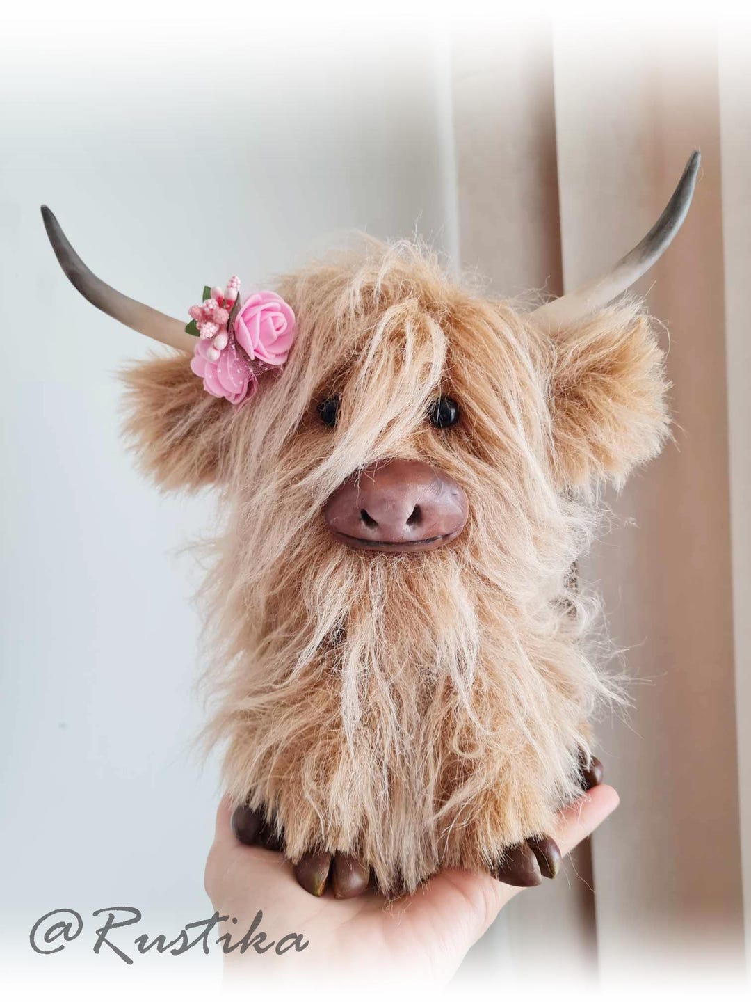 Handmade Highland Cow Plush: Scottish Cattle Decoration - Etsy