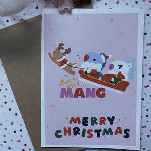 BT21 Christmas Card BT21 Inspired - Etsy