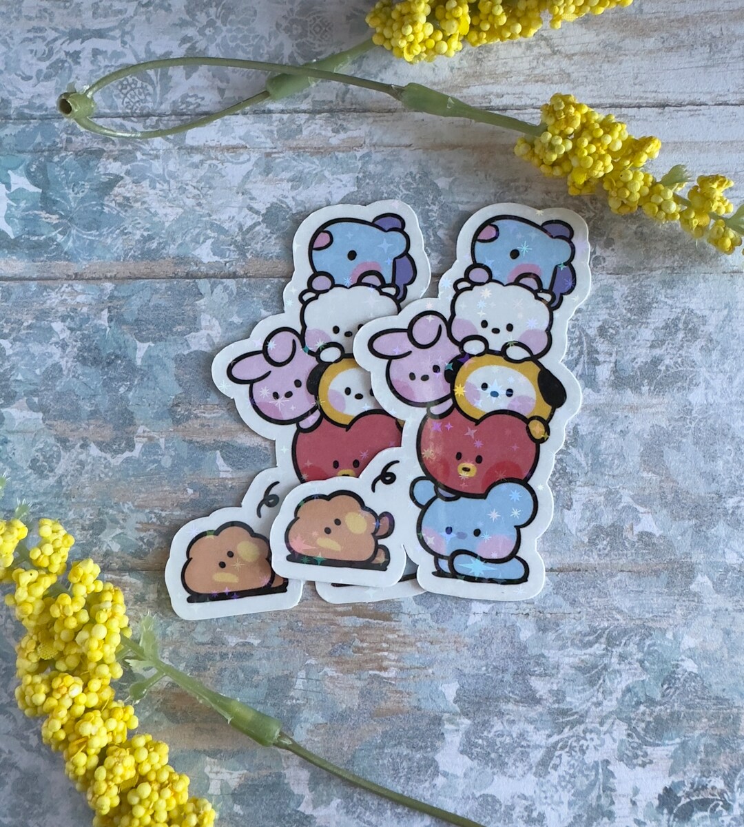BTS BT21 Sticker Decal Deco Set 6 BT21 Inspired - Etsy