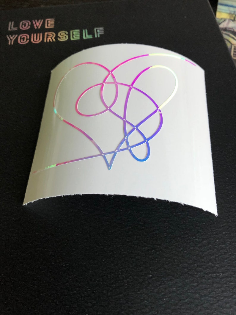 BTS LY: Answer Heart 2 White Opal Holographic Decal BTS - Etsy