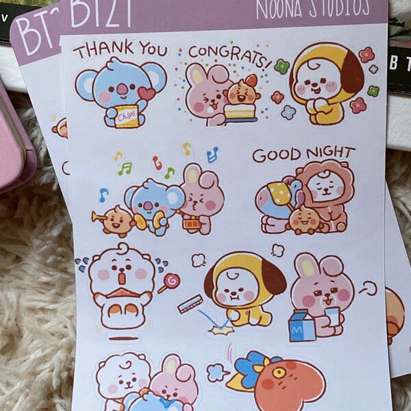 Bt21 Sticker - Etsy