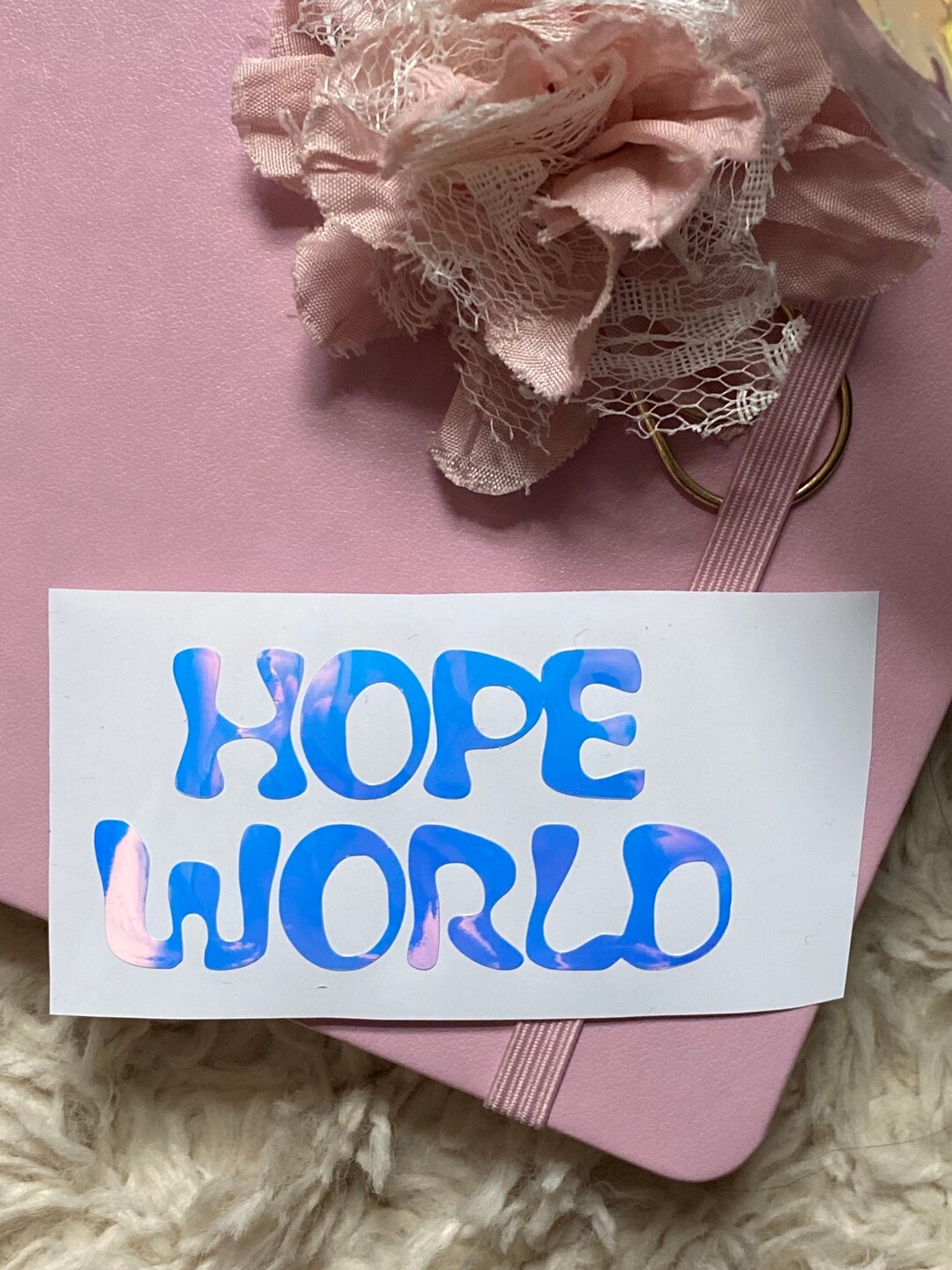 Hope World White Opal Holographic Decal BTS Stickerbtss - Etsy